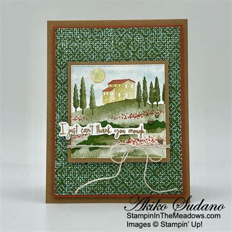 Stampin Up Hills Of Tuscany Thank You Card
