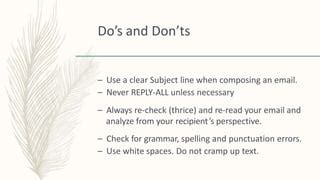 Basic Email Etiquette PPTX