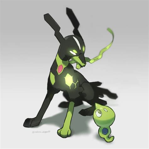 Zygarde Zygarde And Zygarde Cell Pokemon Drawn By Nako Nekono