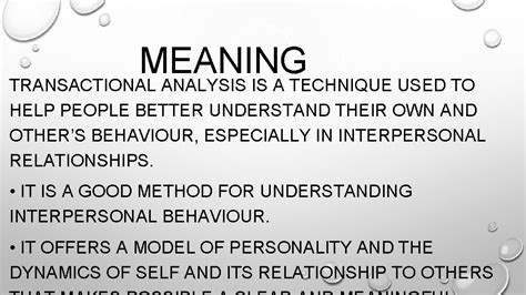 Transactional Analysis Introduction Transactional Analysis Is A Model