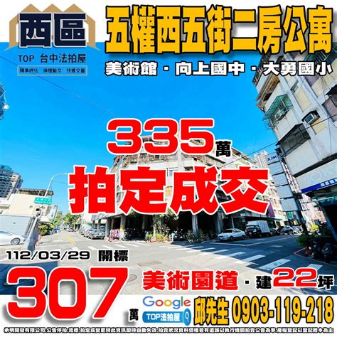 拍定｜台中市西區五權西五街55號五樓之3｜五權西五街二房公寓｜美術館｜近美術園道－top法拍屋｜痞客邦