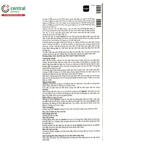 Vaccine Varilrix Giúp Phòng Ngừa Thủy đậu Do Virus Varicella Zoster