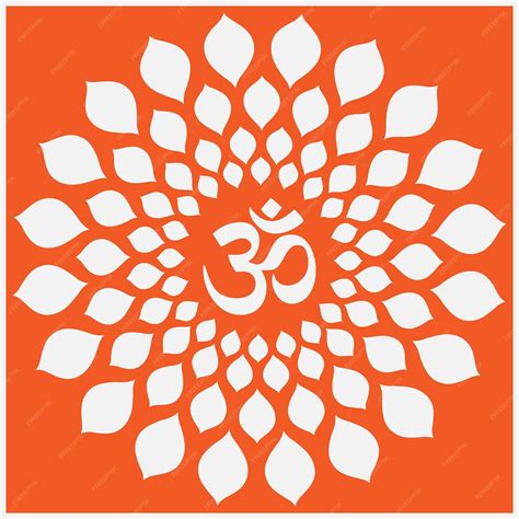 Premium Vector Om Mandala Design Geometric Circle Design White