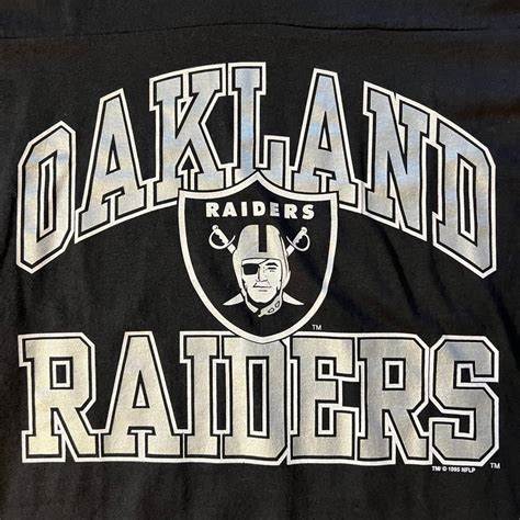 Vintage 1995 Oakland Raiders T Shirt By Logo 7 Jersey Style 90s Dated