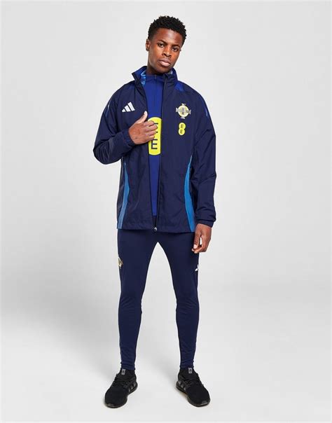 Blue Adidas Northern Ireland Tiro 24 All Weather Jacket Jd Sports Uk