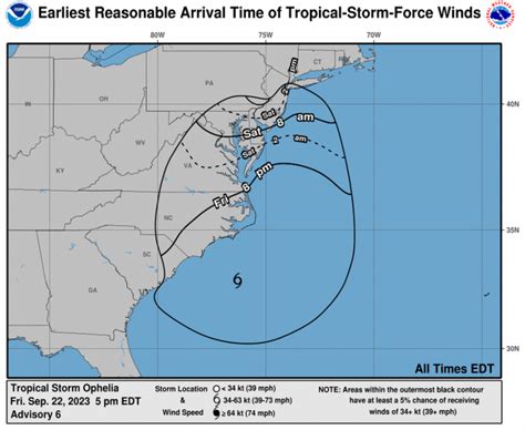 Tropical Storm Ophelia Update Track Shows Impact To These States