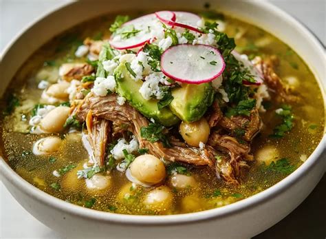 Pork Pozole Verde With Hominy And Cabbage