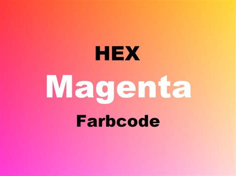 Html Magenta Farbe Hex Farbcode 🌈