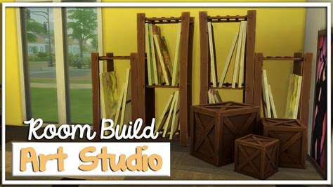 Sims 4 Room Build Art Studiobedroom Youtube