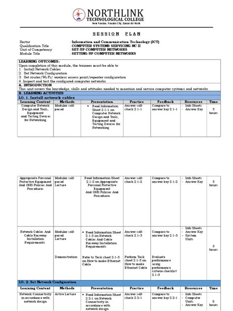 Css Core Uc2 Session Plan Pdf Network Interface Controller Computer Network
