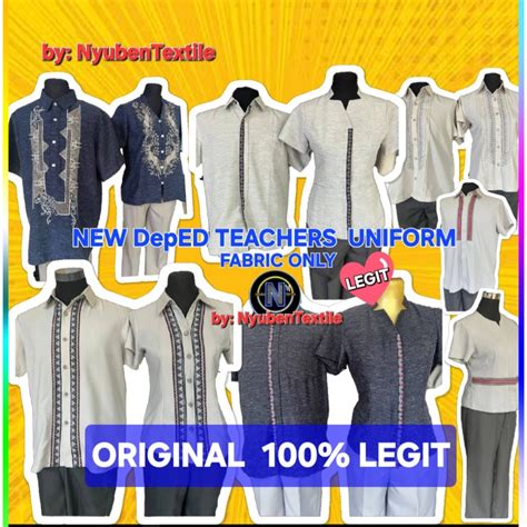New Original Deped Teachers Uniform Male And Female Fabric Only Shopee Philippines