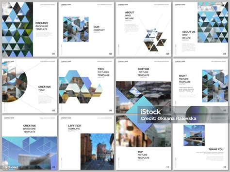 사각형의 브로셔 레이아웃은 삼각형 사각형 전단지 전단지 브로셔 디자인 보고서 프리젠 테이션 잡지 표지삼각형 패턴디자인 템플릿을