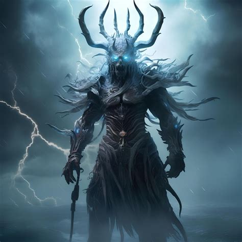 Premium Ai Image Evil Sea Demon King