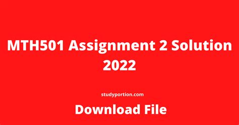 Mth501 Assignment 2 Solution 2022 Download Solution