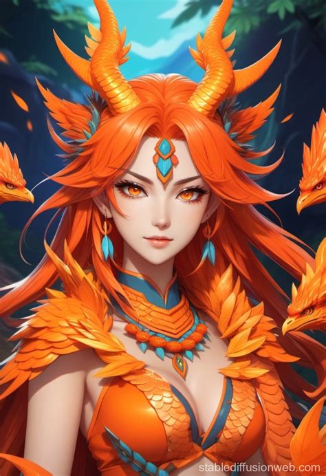 Female Humanoid Dnd Character With Orange Scales Prompts Stable Diffusion Online Female Humanoid Dnd Character With Orange Scales Prompts Stable Diffusion Online