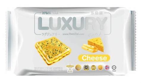 Hwa Tai Luxury Cheese Flavoured Cream Sandwich Biscuits 200 Gms