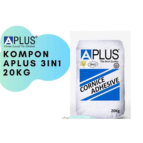 Jual Kompon Compound Gypsum Aplus Cornice Adhesive 20kg Berat