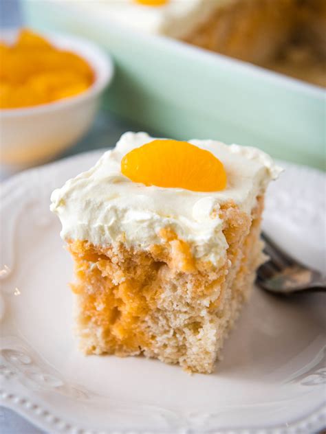 Orange Jello Poke Cake Flour On My Fingers
