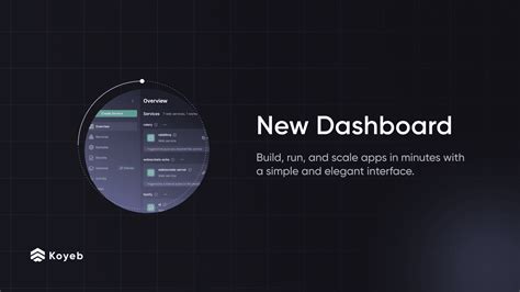 new dashboard build run and scale apps in minutes with a simple and elegant interface koyeb