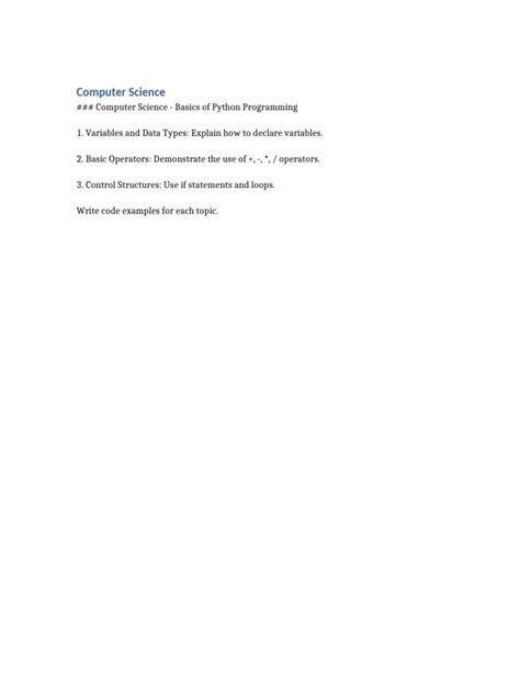 Computer Science Pdf