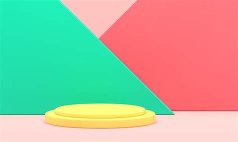 밝은 실린더 경기장 받침대 3d 배경 제품 프레젠테이션 미니멀리스트 연단 쇼케이스 벡터 프리미엄 벡터
