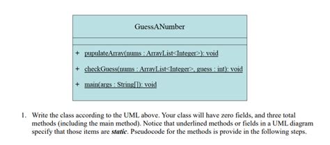 Solved Guessanumber Pupulatearraynums Arraylist Void