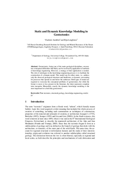 pdf static and dynamic knowledge modeling in