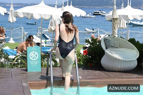 Clara Mcgregor Sexy Enjoys A Day In The Pool During Ischia Film