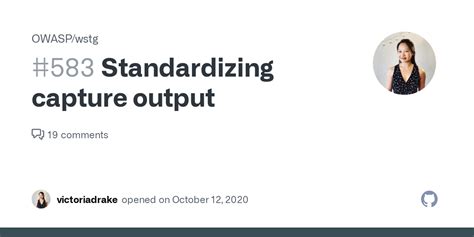 Standardizing Capture Output Issue OWASP Wstg GitHub