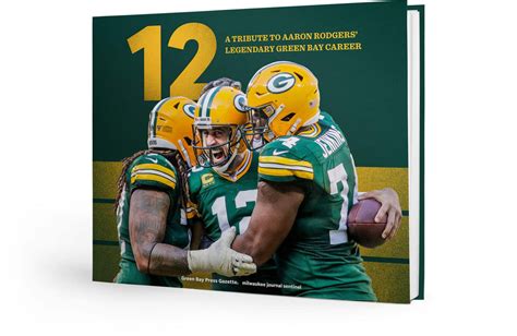 12 Aaron Rodgers Legendary Green Bay Packers Career Hardcover Book