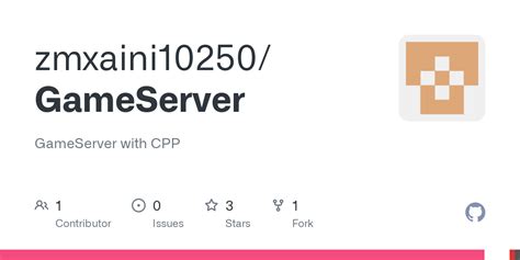 Github Zmxaini Gameserver Gameserver With Cpp