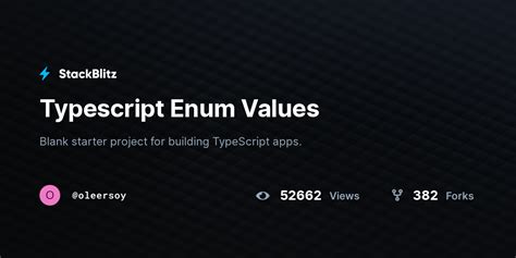 Typescript Enum Values Stackblitz