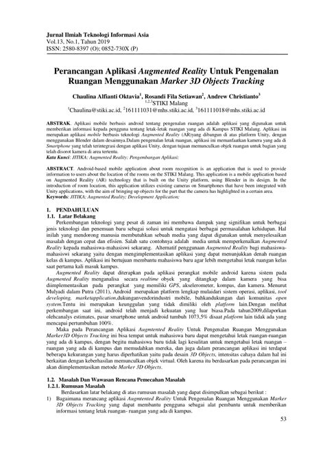 pdf perancangan aplikasi augmented reality untuk pengenalan ruangan
