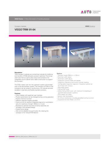 Vego Dynamic Trm 01 04 Asys Group Pdf Catalogs Technical Documentation Brochure