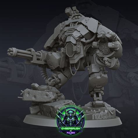 Grimdark Cyberbrush Large Combat Robot Mech Dreadnaught For Various
