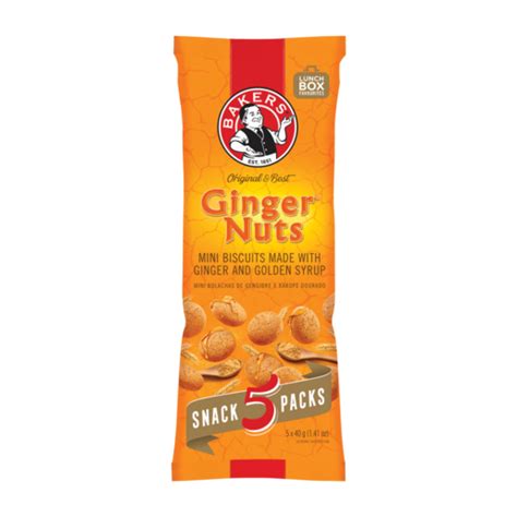 Bakers Multipack Mini Ginger Nuts 5x40g — Welkom Usa