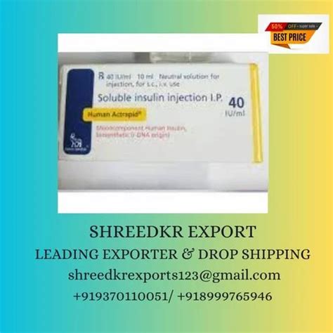Soluble Insulin Injection I P 40 Iuml At Rs 200piece In Nagpur Id