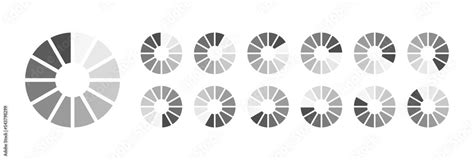 Circular Loading Buffering Icons Vector Video Ready For Animation All Keyframes Frames