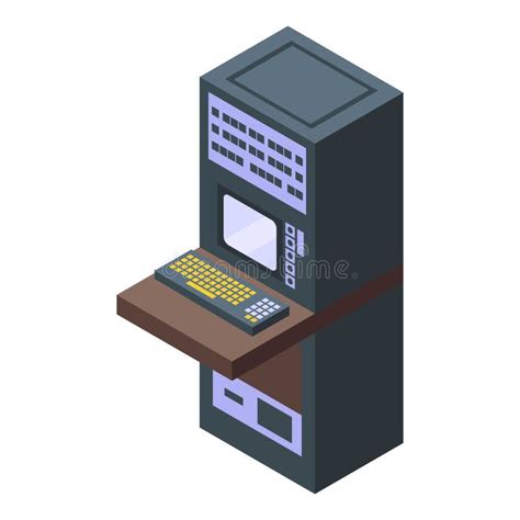 Old Science Computer Icon Isometric Vector Sun Observatory Stock