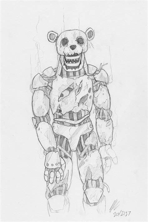Golden Freddy Sketch At Explore Collection Of