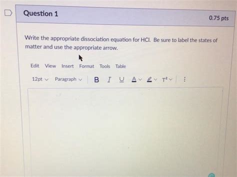Solved 1 Write The Appropriate Dissociation Equation For