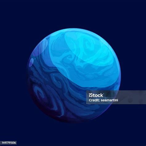 Cartoon Blue Space Planet Fantasy Galaxy Game向量圖形及更多卡通圖片 卡通 星球 藍色