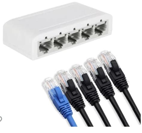 Ethernet Splitter Internet Splitter Network Switch Cat6 Rj45 100mbps