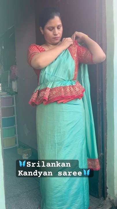 Kandyan Saree Draping For Navratri 3rd Look 💕 Srilankan Osari Ytshorts Kandyan Navratri