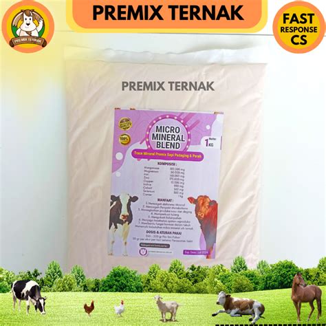 Hitam Micro Mineral Blend 1kg Strengthens Beef Nails And Feet