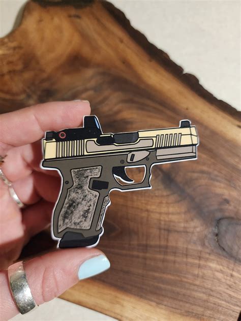 Pistol Sticker Decal Etsy