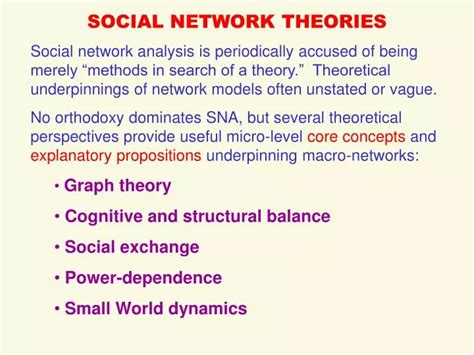 ppt social network theories powerpoint presentation free download id 266565