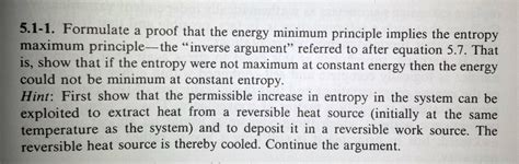 solved 5 1 1 formulate a proof that the energy minimum