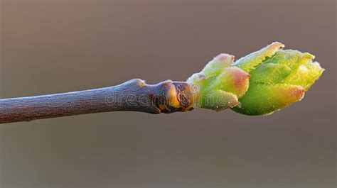 Spring Branch Budding New Life Green Nature Macro Photography Leaf Stem