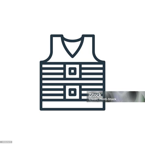 구명 조끼 벡터 아이콘 구명조끼 편집 가능한 스트로크 웹 및 모바일 앱 로고 인쇄 매체에 사용하기 위한 구명조끼 선형 기호입니다